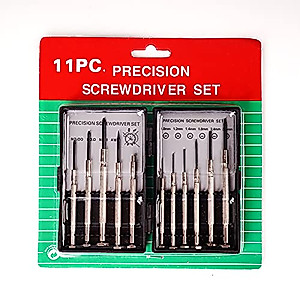 11PCS Mini Precision Screwdriver Set, XAQISHIRE Small Screwdriver Set for Repair Computer, Electronics, Toys, Watch
