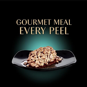 SHEBA PERFECT PORTIONS Cuts in Gravy Wet Cat Food Trays (12 Count, 24 Servings), Signature Tuna and Roasted Chicken Entrée, Easy Peel Twin-Pack Trays