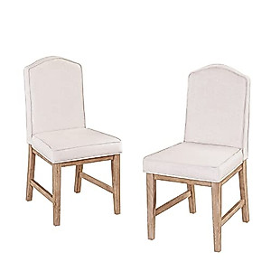 Classic White Wash Upholstered Dining Chairs by Home Styles