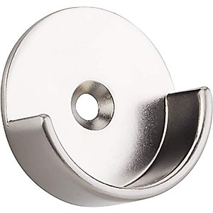Satin Nickel Open Closet Bracket for Round 1-5/16" Closet Rod with 5 mm Posts