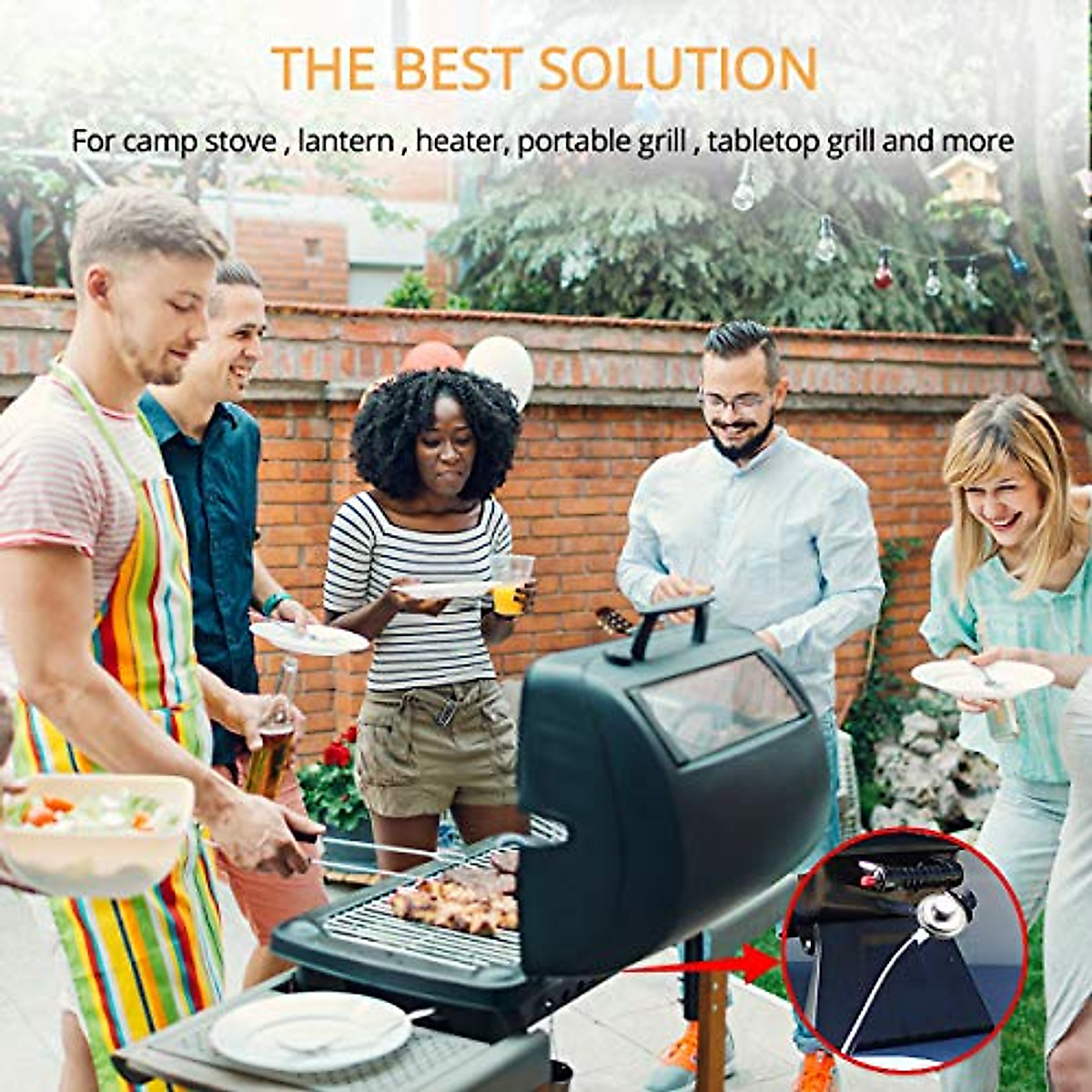 GASLAND 5FT Propane Regulator and Hose,Universal Grill Regulator Replacement for Weber, Charbroil, Nexgrill and More BBQ Appliances, Max 80,000 BTU, 3/8" Female Flare Nut, CSA Certification