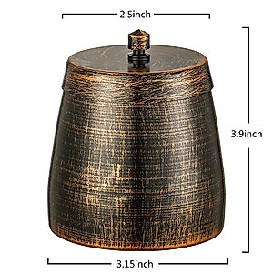 JIMS Outdoor Cigarette Ashtray with Lid, Indoor Stainless Steel Smokeless Ash Tray Windproof Smell Proof Odorless Home Ashtrays for Office Tabletop Garden Balcony Patio ( Retro,Medium), AB-01