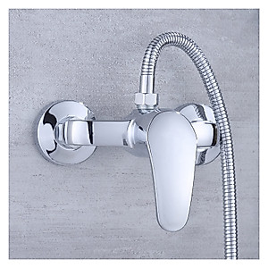 JEMITA Shower Faucets Set Bathroom Fixture Waterfall Restroom Bath Wall Mounted Bathtub Cold and Hot Water Mixer (Color : Shower Mixer Valve)