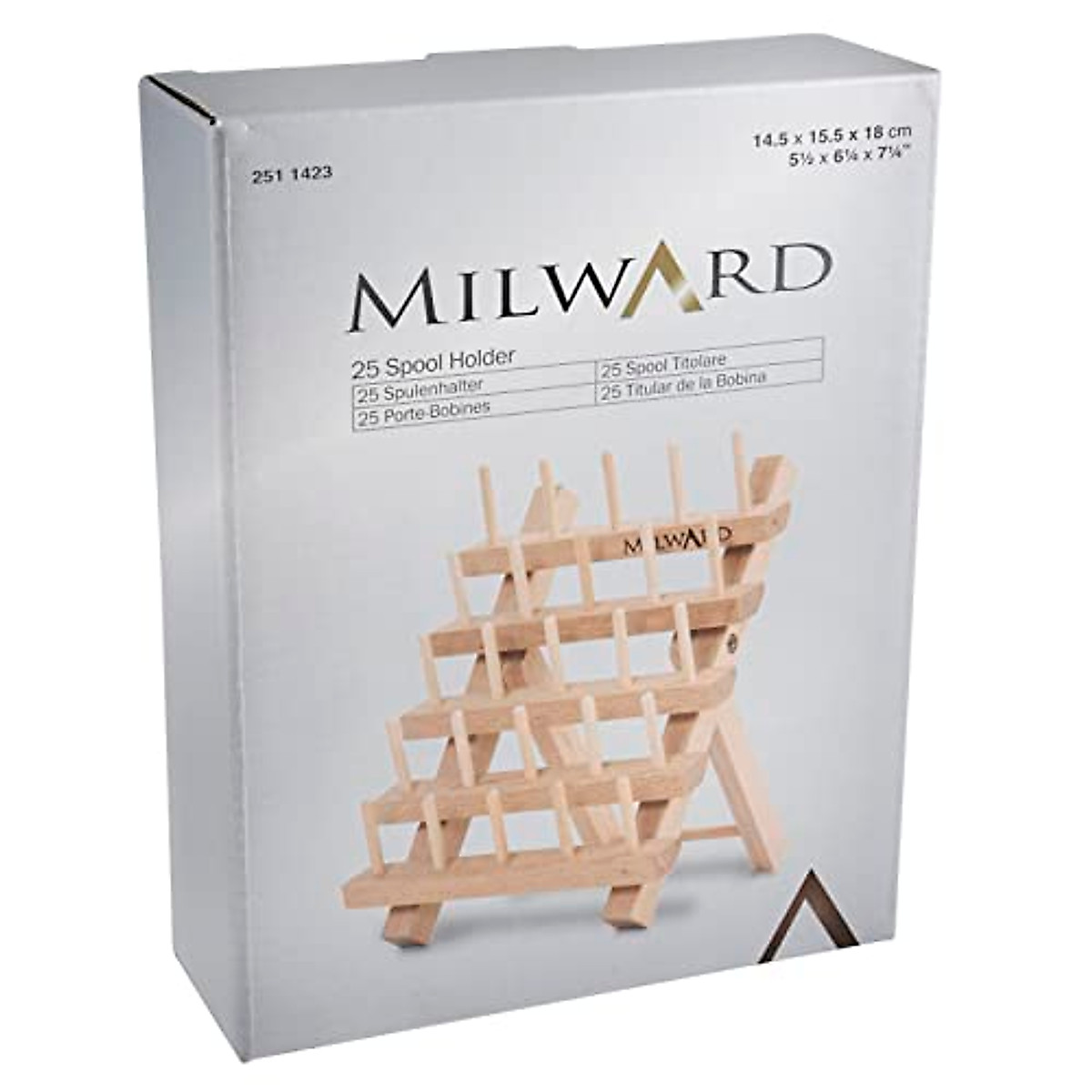 Millward Holder: 25 Spools: Beech Wood, 14.5x15.5x18