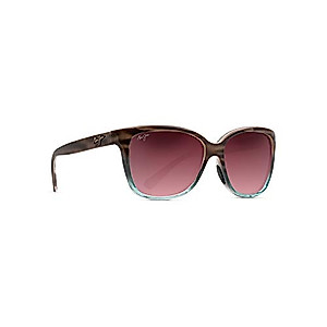 Maui Jim Women's Starfish Polarized Fashion Sunglasses, Sandstone with Blue/Maui Rose®, Medium
