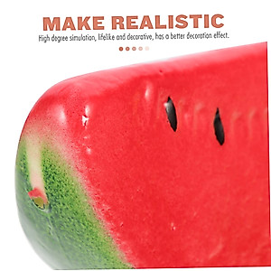 ORFOFE 24 Pcs Simulated Watermelon Photo Prop Fake Watermelon Slices Watermelon Toy Fake Watermelon Prop Faux Vegetables Children Toys Artificial Food Foam Red Fruit Slices