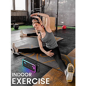 Torteco Bluetooth Speaker, F60, IPX7 Waterproof Bluetooth Speaker with Loud Stereo Sound,15 Hours Playtime,Gradient Light, Portable Speaker for Home,Outdoor,Travel and Party