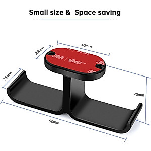 aceyoon Headphone Stand Hanger Under Desk Designed Aluminum Headphone Holder Hook 90° Rotatable Headsets Adhesive & Screws Universal Compatible with PC Gaming DJ Headsets