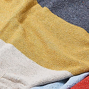 Main + Mesa Striped Cotton Throw Blanket with Tassels