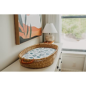 NODNAL CO. Changing Pad Cover - 100% Cotton for Baby Girl/Boy - Gender Neutral Patterns & Colors - Universal Fit Changing Pad Liner for Standard 16" x 32" Baby Changing Table Mats ("I Love You")