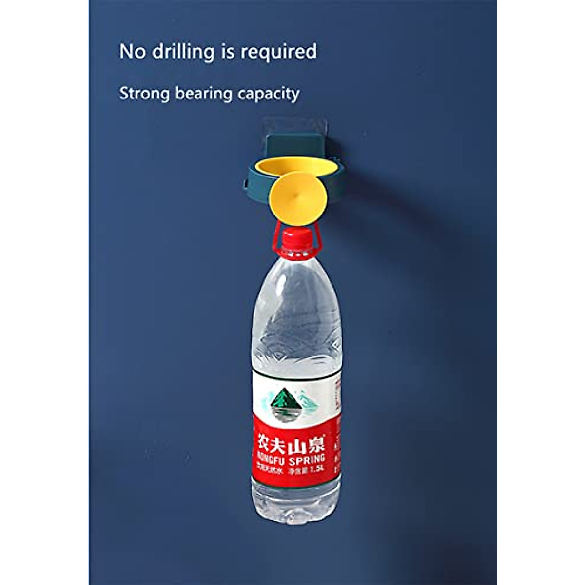 No Drilling, Hair Dryer Holder, Household Wall Mounted Bathroom Hair Dryer Storage Rack (White Gray)