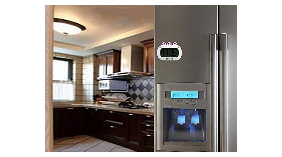 PINGKO Pink Digital Kitchen Timer with Loud Alarm & Large LCD Display