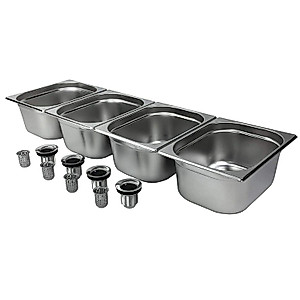 4 Large Concession Sink Compartment Portable Stand Food Truck Trailer