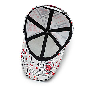 WISHLOL Poker Game Playing Card Adjustable Cotton Baseball Hat Cap Visor Unisex Hip Hop Hat, 1, Medium