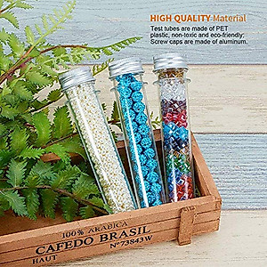 45ml Clear Plastic Test Tubes, 25x140mm Tube for Sample, for Scientific Experiments, Party, Decorate The House, Candy Storage, 6 Pcs.