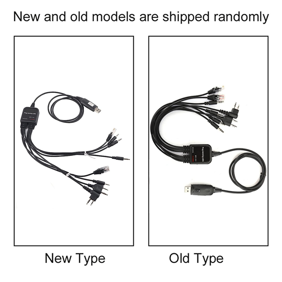 8 in 1 Multifunctional USB Programming Cable Compatible for Kenwood/QuanSheng/HYT/Motorola Walkie Talkie