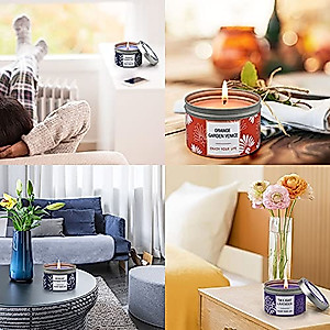 Candles for Home Scented, 3 Pack Scented Candles Gifts for Women, 100 Hour Long Lasting Soy Candles, Aromatherapy Jar Candles for Home, Birthday, Holiday - Lavender | Orange Blossom | Mahogany Candle