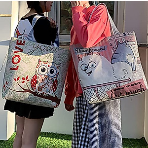 Bisadon Students Fashion Trendy Ethnic Style Bags for Women Female Shopping Bag Cartoon Canvas Embroidered Locking Backpack Pink