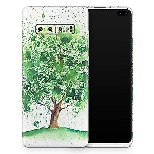 DesignSkinz Splattered Watercolor Tree of Life Protective Vinyl Decal Wrap Skin Cover Compatible with The Samsung Galaxy S20 (Screen Trim & Back Glass Skin)