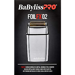 BaBylissPRO Barberology Double Foil Shaver, FXFS2 SILVERFX Professional Electric Shaver