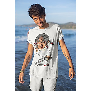 Jordan 3 Fire Red Killa Cash Doll T Shirt to Match Men's, Tee to Match Jordan 3s, Fire Red Jordan 3 Gift Tshirt