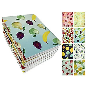 Alimitopia 24pcs Mini Notebook,Portable Pocket Journal Steno Memo Notebook MiniDaily NotePad (Fruit Patterns (24pcs))