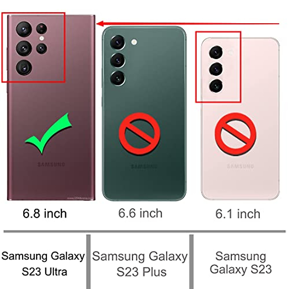 Osophter Samsung Galaxy S23 Ultra Clear Case - TPU Shock-Absorption, Reinforced Corners for Girls & Boys