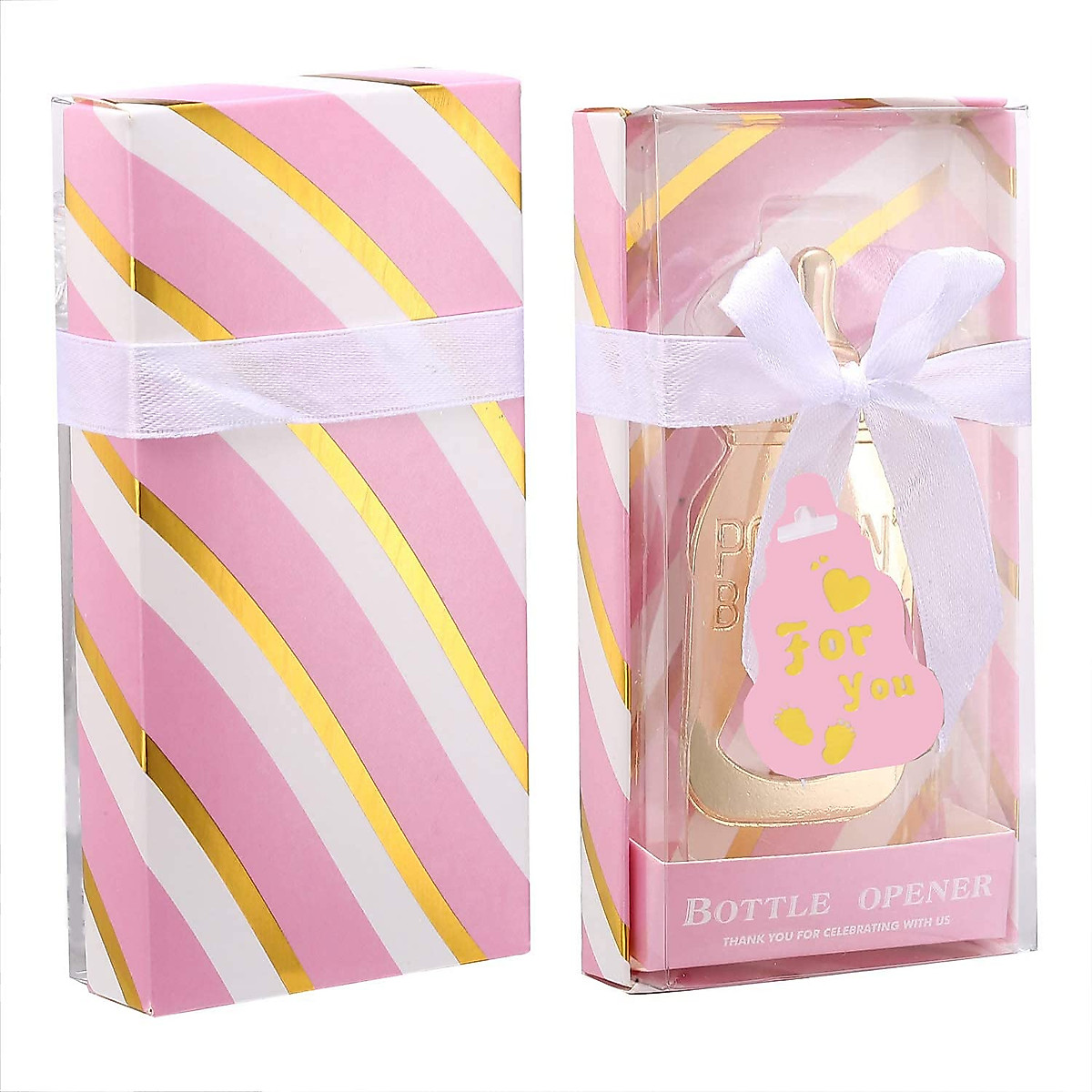 30pcs Baby Bottle Openers Baby Shower Favor for Guest, Baby Shower Giveaways Gift to Guest, Party Favors Gift or Party Decorations Supplies (30, pink)