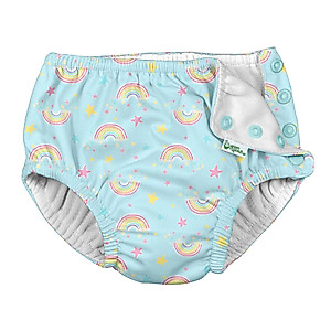 i Play Girls Reusable Absorbent Baby Swim Diapers Aqua Rainbows 24 Months
