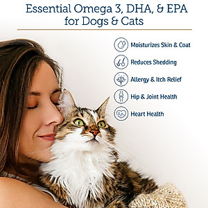 Rx Vitamins Ultra EFA Omega 3 Fish Oil for Dogs & Cats - Promotes Heart, Brain, and Joint Health with Vitamin E, Biotin, and Zinc - Liquid Fish Oil for Itch Relief, Dog Shedding, Coat Health - 8 oz