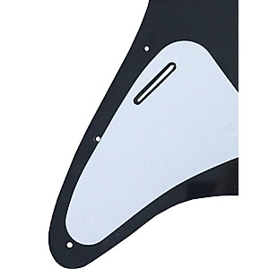 Metallor Electric Guitar Pickguard 3 Ply 11 holes SSS Single Coil Compatible with Strat Style Modern Guitar Parts Replacement(Black)