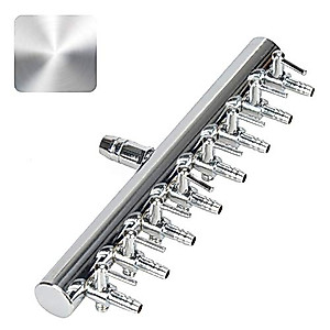 Pawfly 8-Way Aquarium Air Flow Control Lever Valve Chromium Copper Distributor Fish Tank Splitter Pump Accessories