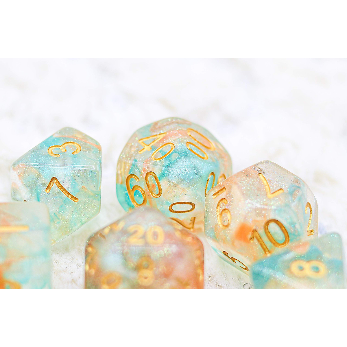 3DEGOS Spirt of Merlin Wizard DND Dice Set for Dungeons and Dragons Gifts, D&D, D and D, Pathfinder, Accessories, D20, Polyhedral, Resin Dice, Metal, Dice Tray, Tower, Bag, Box