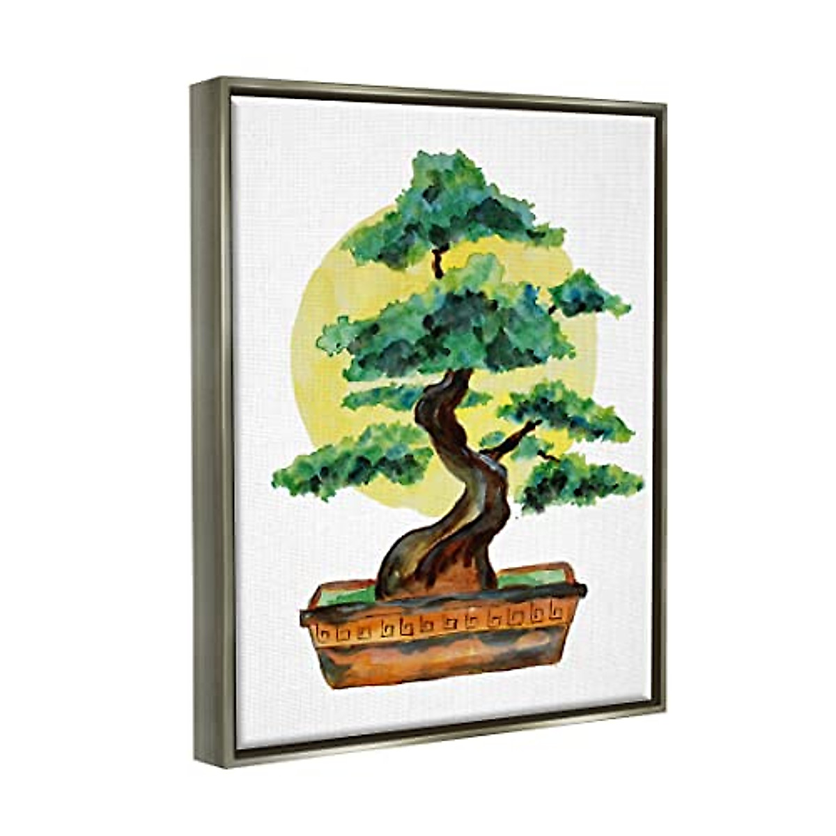 Stupell Industries Bonsai Tree Sun Shape Floating Framed Wall Art, Design by Sebastian Grafmann