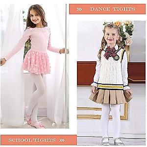 Zando Girls Stretchy Dance Tights Comfort Cotton Colorful Leggings Pants Elastic Ballet Footed Tight for Girl Light Green Small