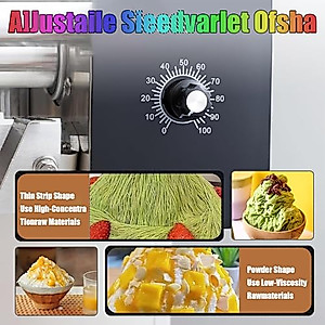 Air-Cooled Snowflake Ice Machine, Shaved Ice Machine, Korean Smoothie Machine, Commercial Continuous Ice Machine (180KG)