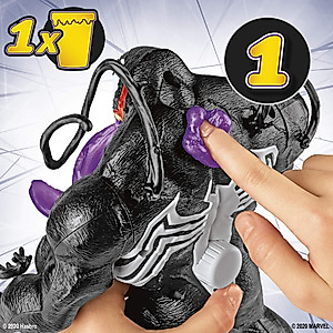 Spider-Man Maximum Venom, Venom Ooze 12.5-Inch Figure with Ooze-Slinging Action, Can of Ooze, Ages 4 and Up