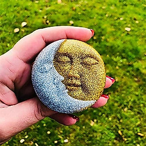 Silicone Molds Circular, Sun and Moon Craft Art Silicone Soap Mold, face Shape Craft Molds DIY Handmade Cake Molds - Soap Making Supplies by JYEOUX