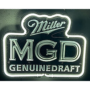Queen Sense 14"x10" Millers MGD Genuine Draft Neon Sign Light 3D Carved Man Cave Bar Pub Beer Handcrafted Lamp TD69