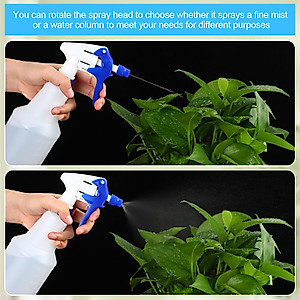 Eaasty 12 Pack Plastic Spray Bottles 25 oz Leak Proof Mist Spraying Bottles Safe Squirt Bottle Refillable with Adjustable Head and Measurements for Bleach Rubbing Cleaning (Red, Blue, Yellow, Green)