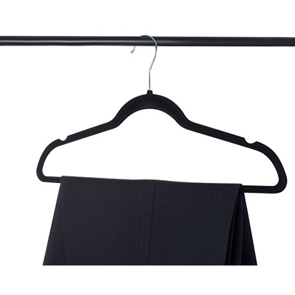 Home-it Premium Velvet Hangers Heavy Duty Clothes Hook Swivel 360-Ultra Thin, 30 Pack