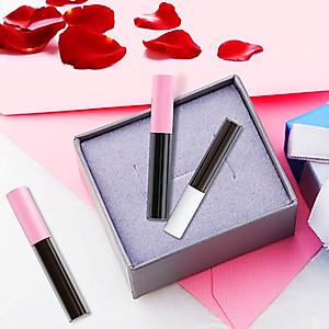 RONRONS 24 Pieces 10ml Mini Mascara Tube Empty Castor Oil Container with Pink Cap Eyelash Wand Brush and Rubber Inserts for Home and Travel DIY Makeup Artist