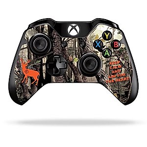 MightySkins Skin Compatible with Microsoft Xbox One or One S Controller - Deer Hunter | Protective, Durable, and Unique Vinyl wrap Cover | Easy to Apply, Remove, and Change Styles | Made in The USA