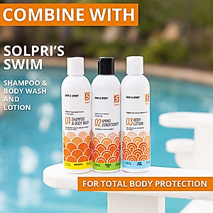 Solpri Swimmers Chlorine Vitamin C Swim Shampoo Body Wash with Pre & Post Swim Conditioner (16 Fl Oz Total)