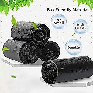 Classycoo Trash Bags, Garbage Bags, 100 Count 6 Gallon [Extra Thick][Leak Proof] Rubbish Bags Wastebasket Bin Liners for Home Office Trash Can Black