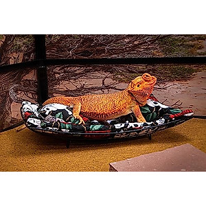 Chaise Lounge for Bearded Dragons, Skulls and Roses Fabric