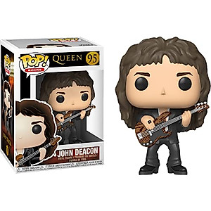 POP Queen - John Deacon Funko Pop Vinyl Figure (Bundled with Compatible Pop Box Protector Case), Multicolored, 3.75 inches