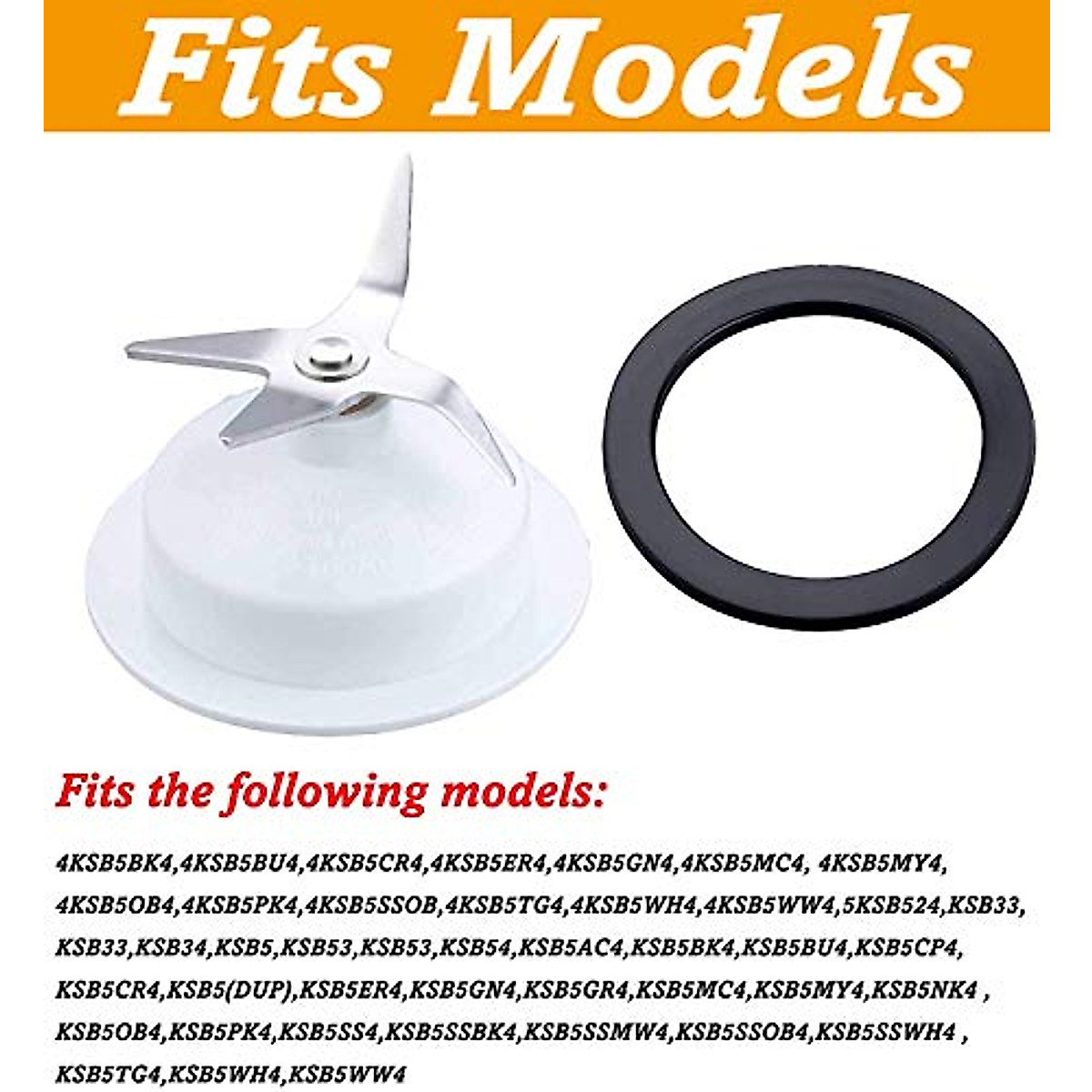 KSBGCB Blender Blade With Rubber Gasket Seal Replacement Part For KitchenAid KSBGCB 9704291