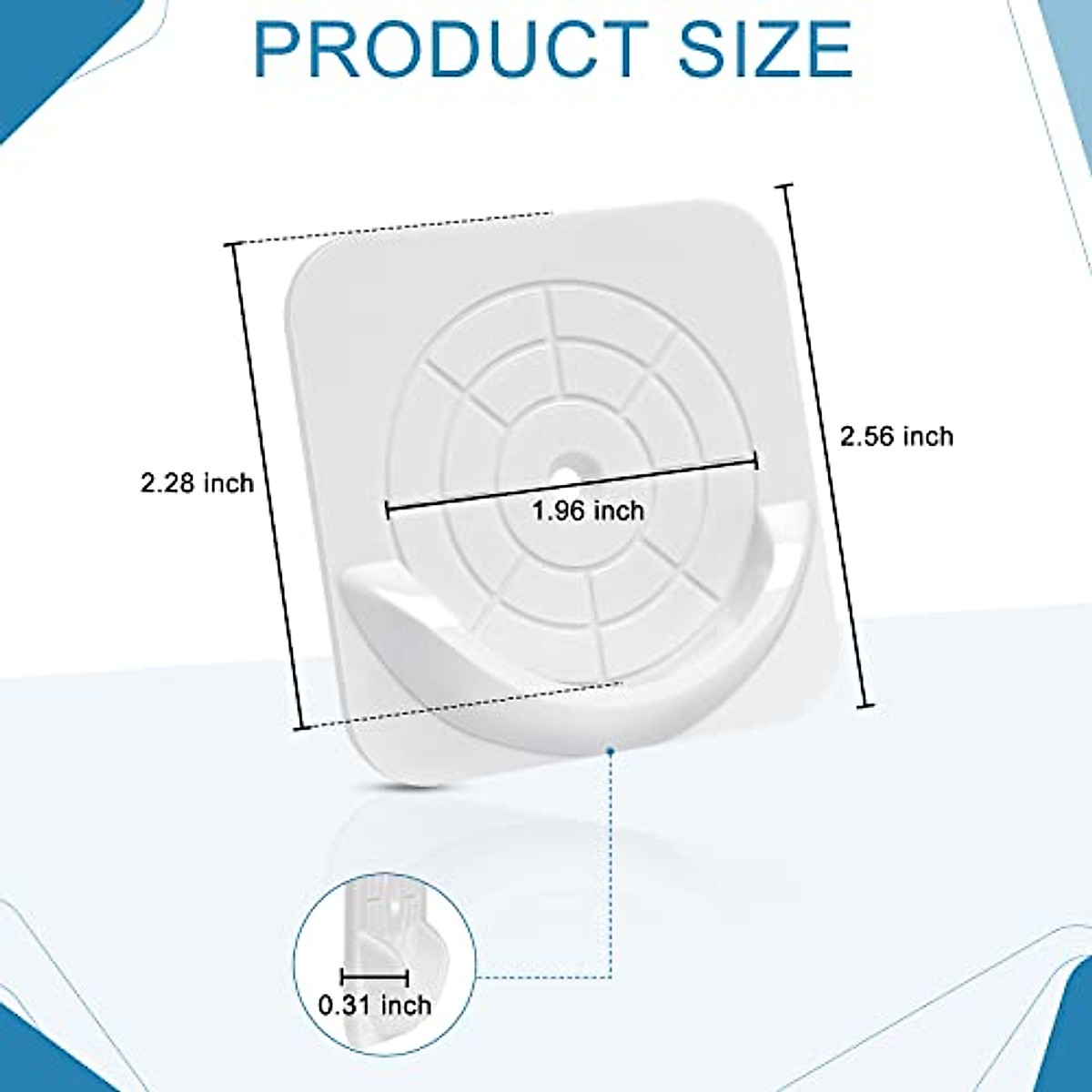 Shower Curtain Rod Holder, Adhesive Shower Rod Holder for Bathroom, 4 Pack Shower Curtain Rod Mount Holders, No Drilling, Stick On, Waterproof, White and Black (Rod Not Included)