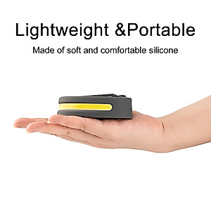 EGUKU Headlamp Flashlight, Rechargeable LED Headlamps 1200Lumens 2 COB 230°Wide Beam Headlight with Motion Sensor Bright 5 Modes Lightweight Waterproof Head Lamp for Outdoor Running, Camping Hiking